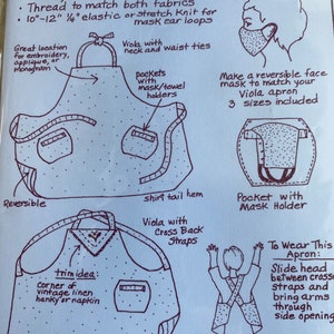 Mary Mulari Wrap Front Apron Pattern, Reversible Apron Pattern, Vintage ...