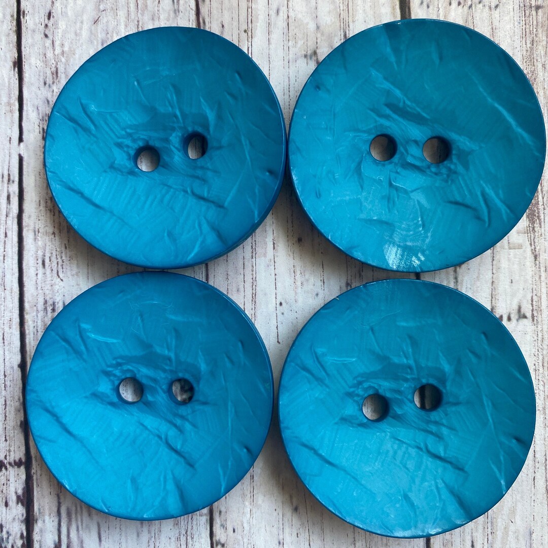 Dill 45mm DARK AQUA Button, 1.75 Inch Polyamide Button, Large Buttons ...