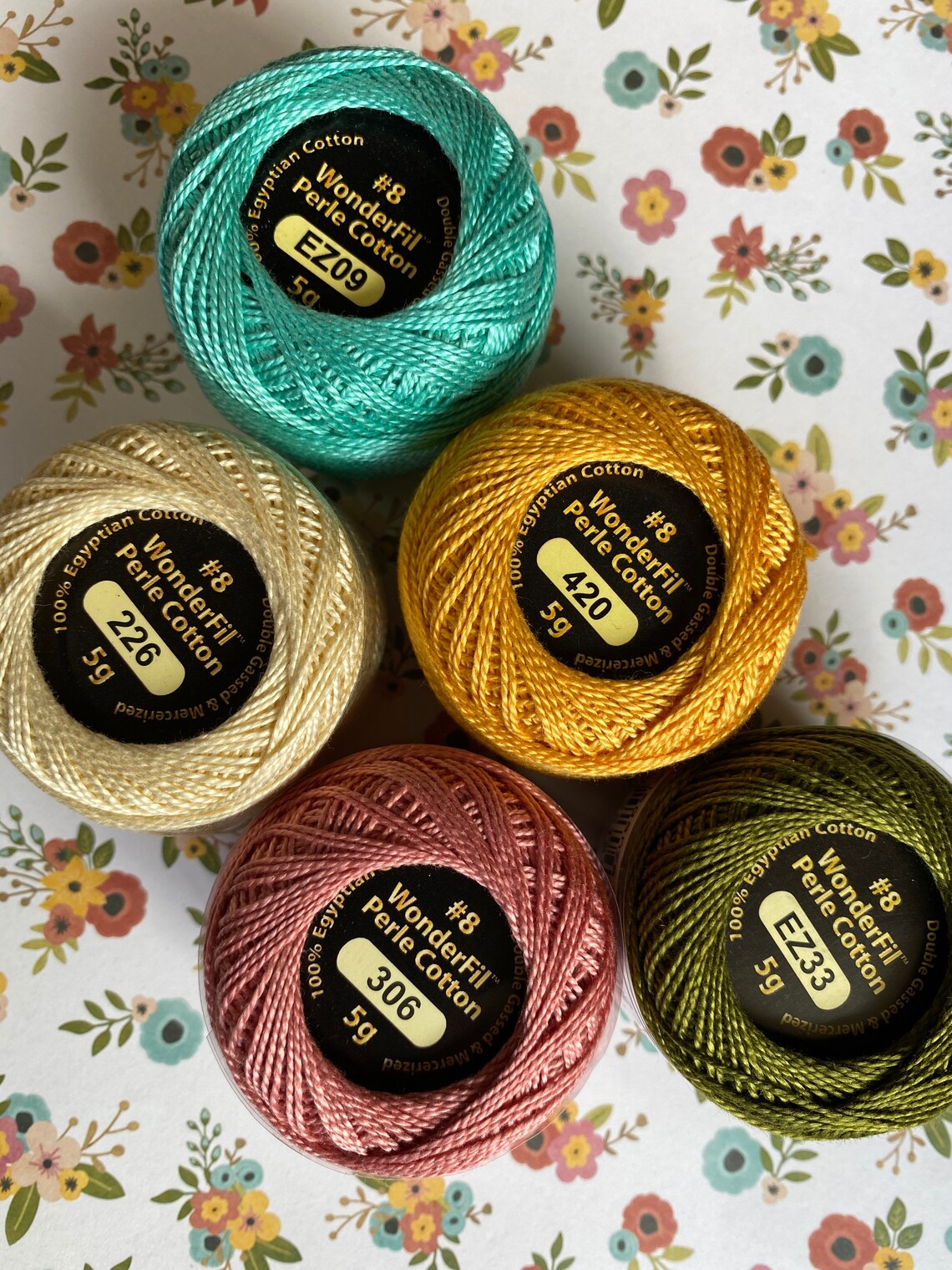 Perle Cotton 5 Color MODERN POSIES MIX of 8 Wt Eleganza Perle - Etsy