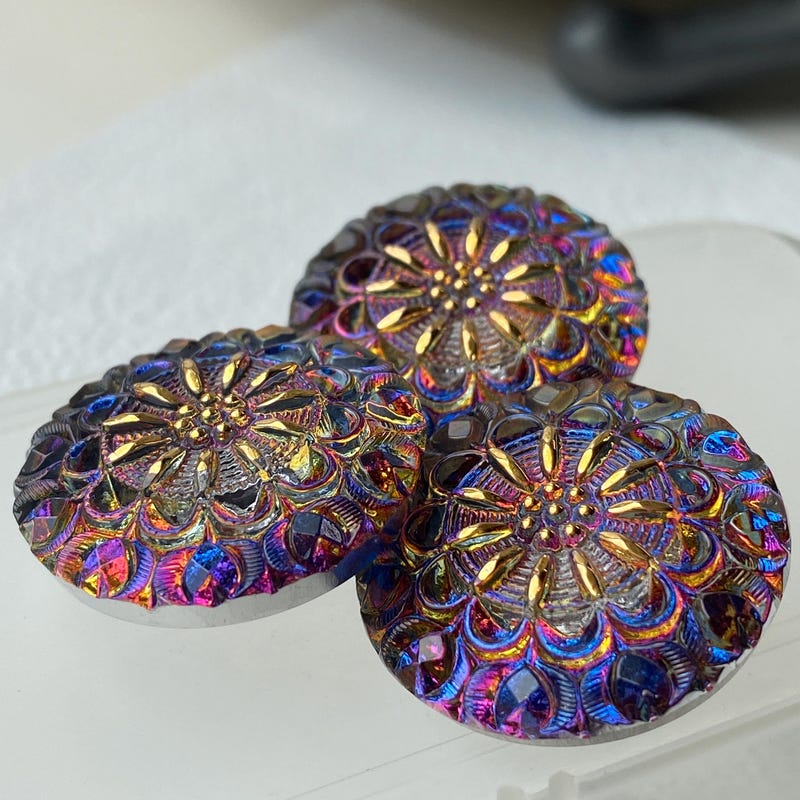 Czech Glass Buttons - Etsy