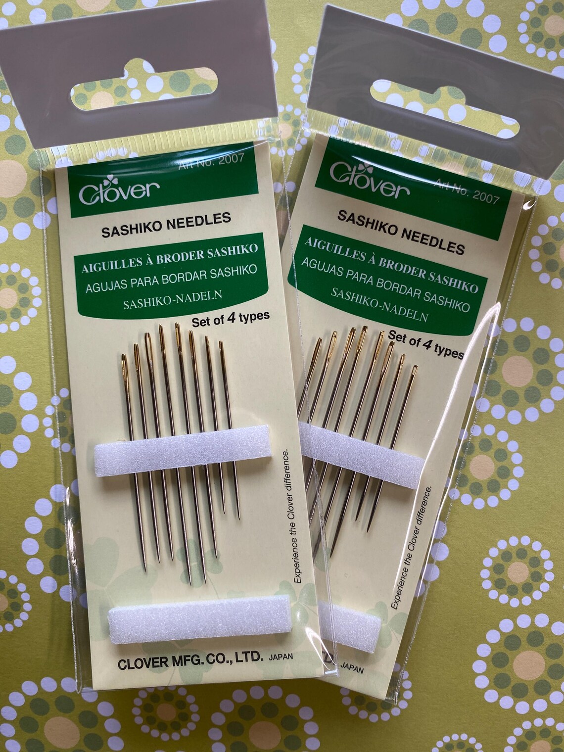 Clover Gold Eye SASHIKO Needles, Four Sizes Japanese Needles, Sharp ...