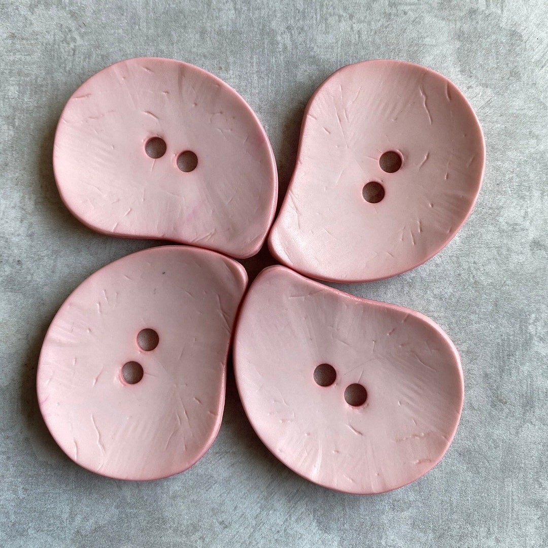 Large PALE PINK Paisley Dill Button Polyamide Button Extra - Etsy