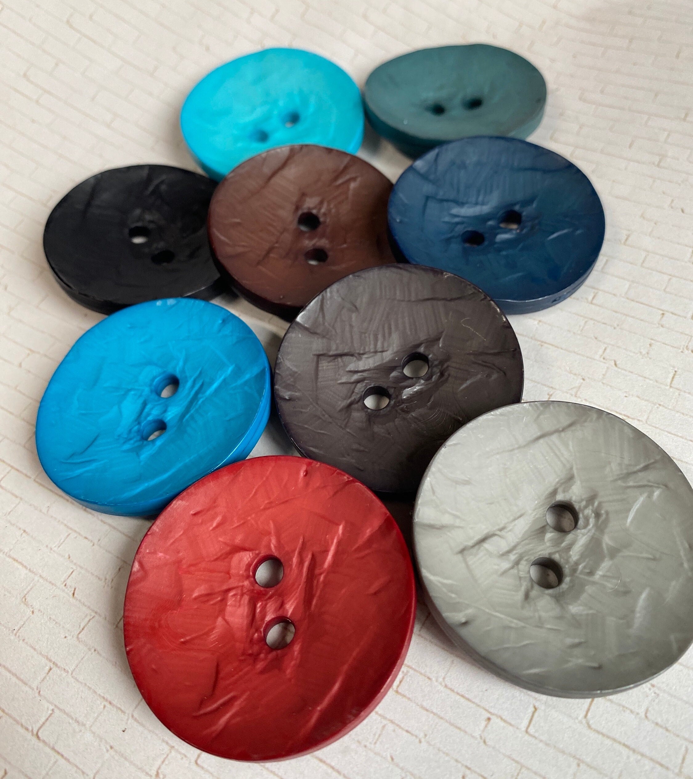 45mm Dill Button, INK BLUE 1.75 Inch Polyamide Button, Large Navy Blue ...