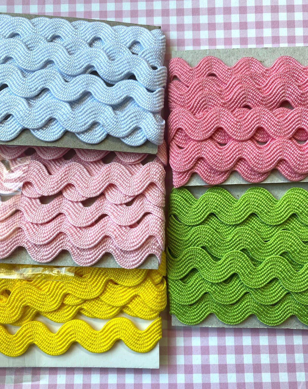 MEDIUM Wrights Rick Rack, 5 Colors or Bundle, .5 Inches Wide. 2.5 Yd ...