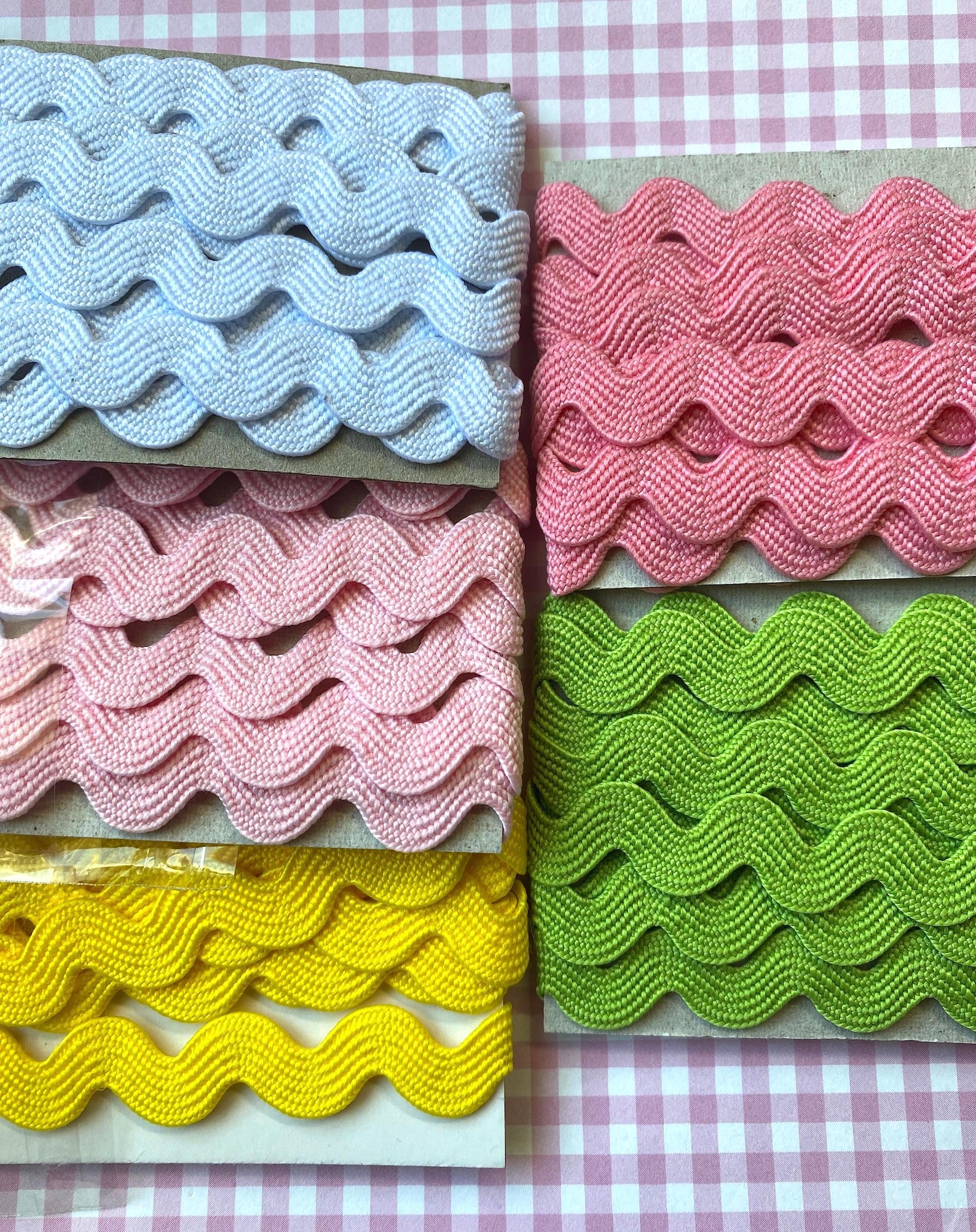 MEDIUM Wrights Rick Rack, 5 Colors or Bundle, .5 Inches Wide. 2.5 Yd ...