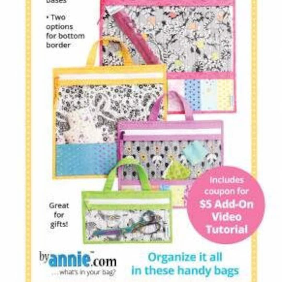 By Annie Pattern, PROJECT BAGS 2.0byannie, Project Organizer Pattern, Zippered Vinyl Window ...
