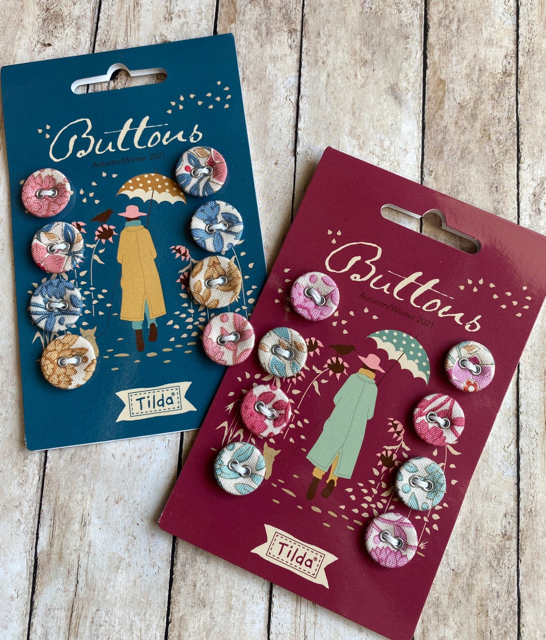 Tilda ™ Buttons Windy Days Buttons 8 Piece Button - Etsy