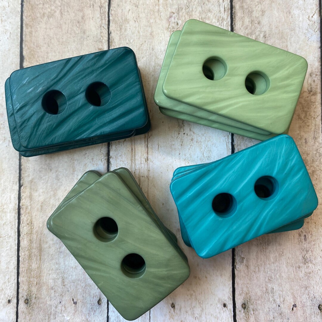 Dill Button 22 X 36mm, Rectanglular Large Hole Polyamide Button, Dill ...