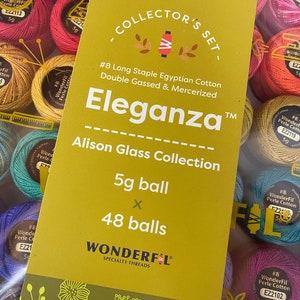 Alison Glass COLLECTORS SET, 8 Wt Perle Cotton, Eleganza ™, Box of 48 ...
