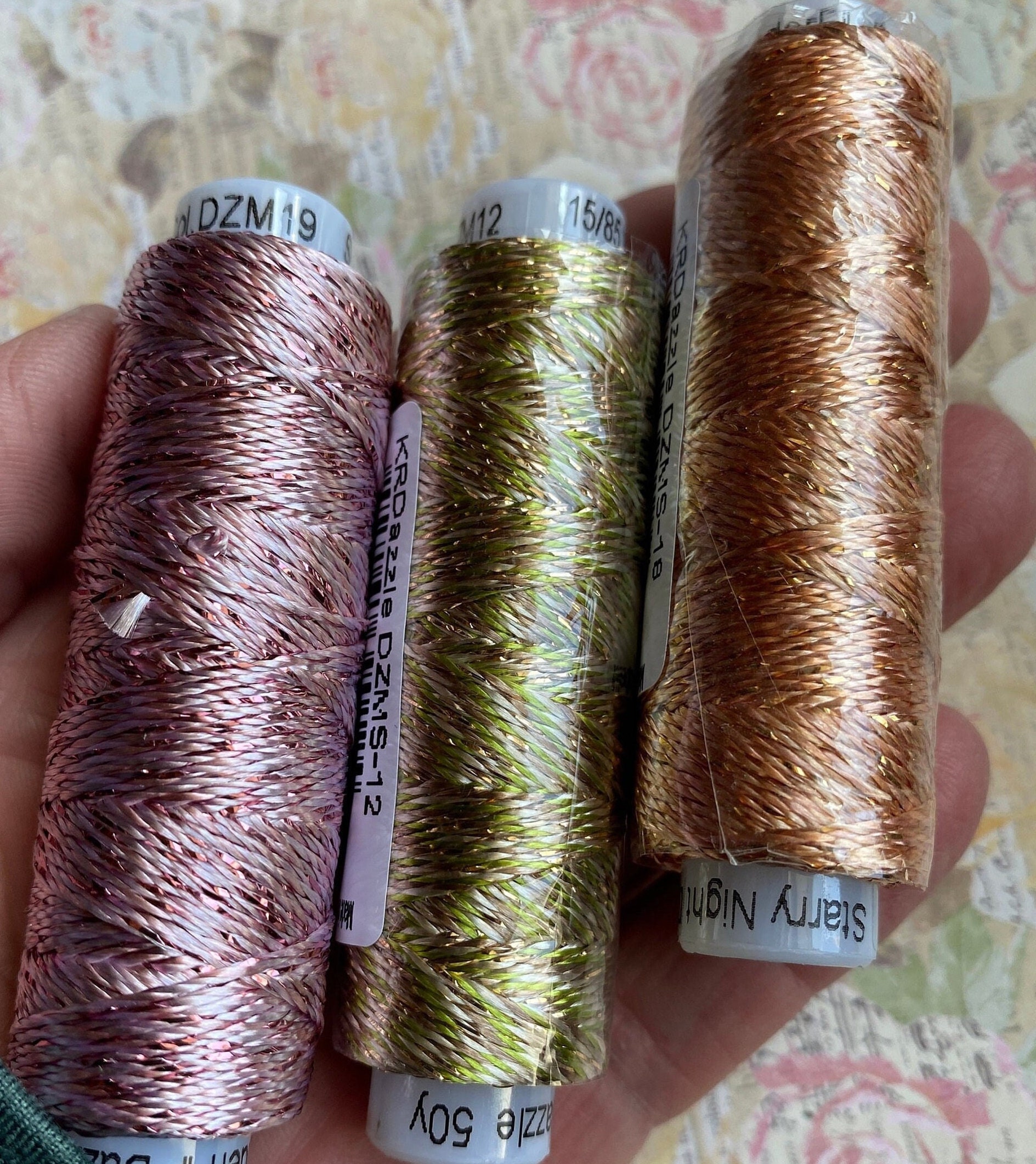 Starry Night Dazzle, BLUSHING Mix, Rayon Metallic by Kim Rado, Adds ...