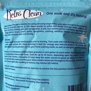 RETRO CLEAN or RETRO Wash Choices, Fabric Cleaner or Stain Remover for ...
