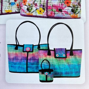 Aunties Two ROCKPORT TOTES Pattern, 1 Yd of Fabric, Whole Cloth Version ...