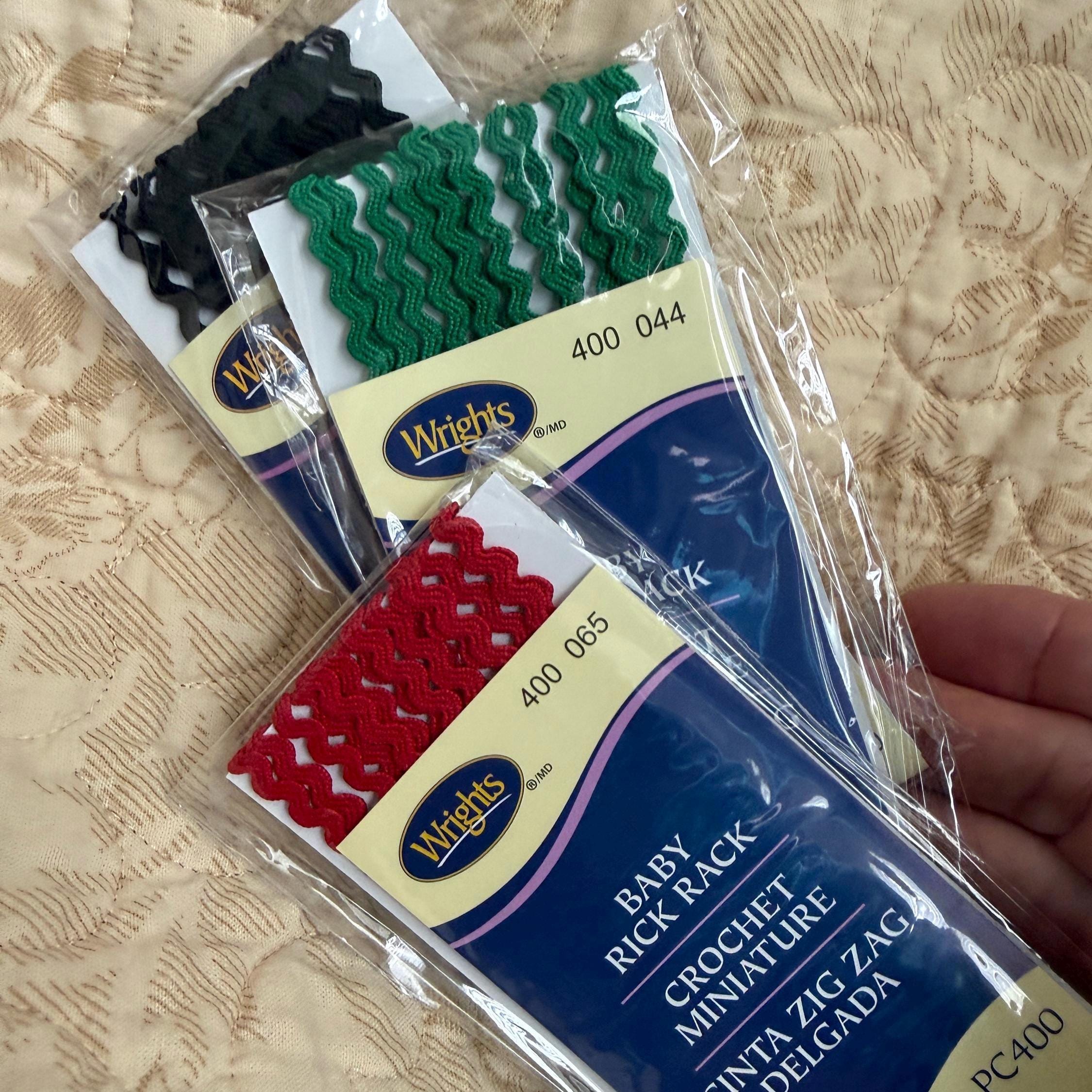 BABY RICK RACK .25 Inch, 4 Yd Packs, Multiple Color Choices, 6.35mm ...