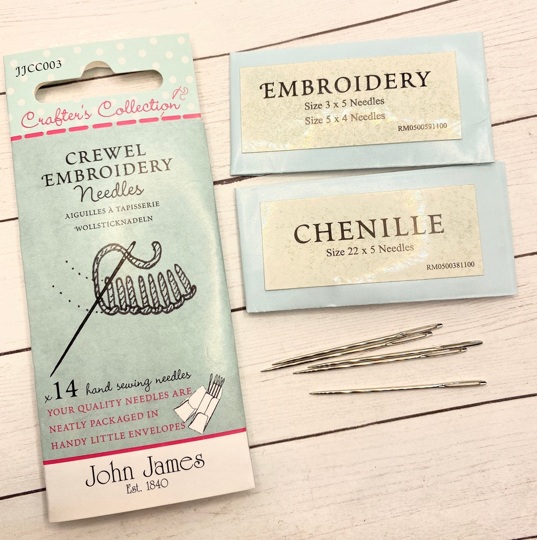 John James Crewel Embroidery Needles, Mix of 14 Embroidery & Chenille ...