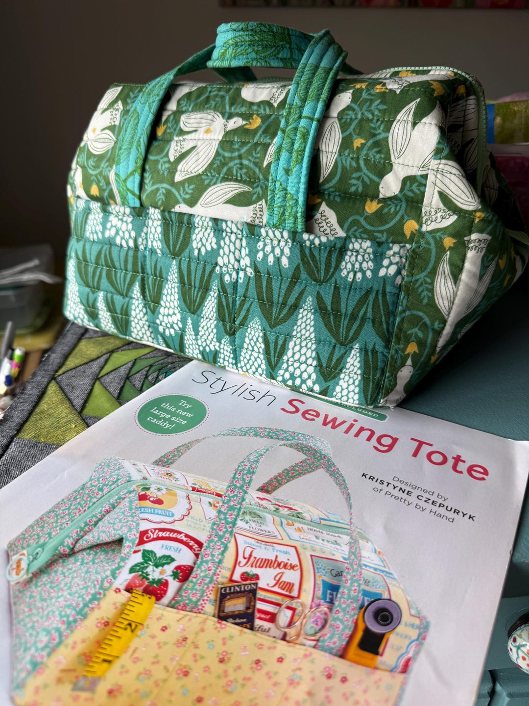 Zakka Workshop Stylish SEWING CADDY Pattern, Opens Wide, Hardware is in ...