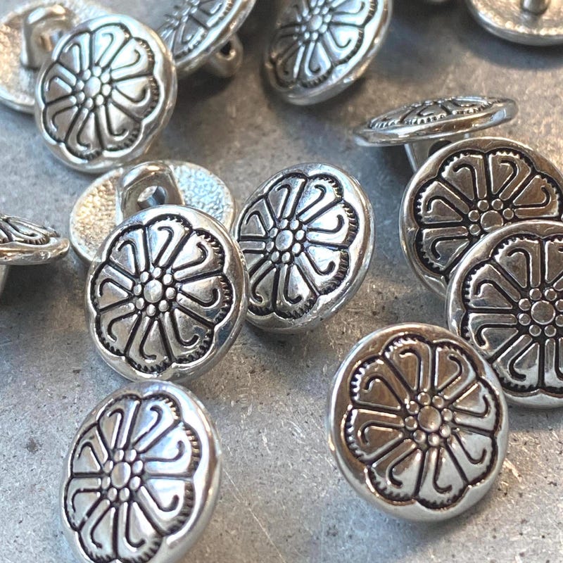 Boho Buttons and Flowers - Etsy