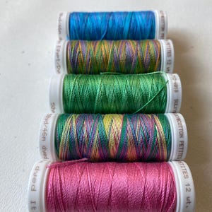 EMBROIDERY Thread Sulky 12wt Petites, Classicneedle SUMMER GARDEN Mix ...