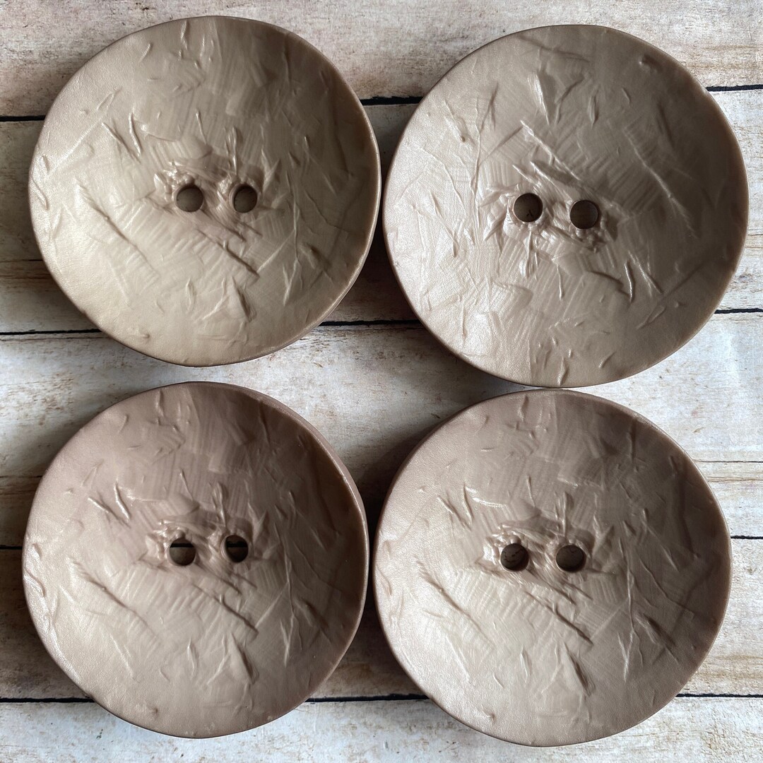 Round TOFFEE TAN 60mm Dill Button, Extra Large 2.4 Inch Polyamide ...