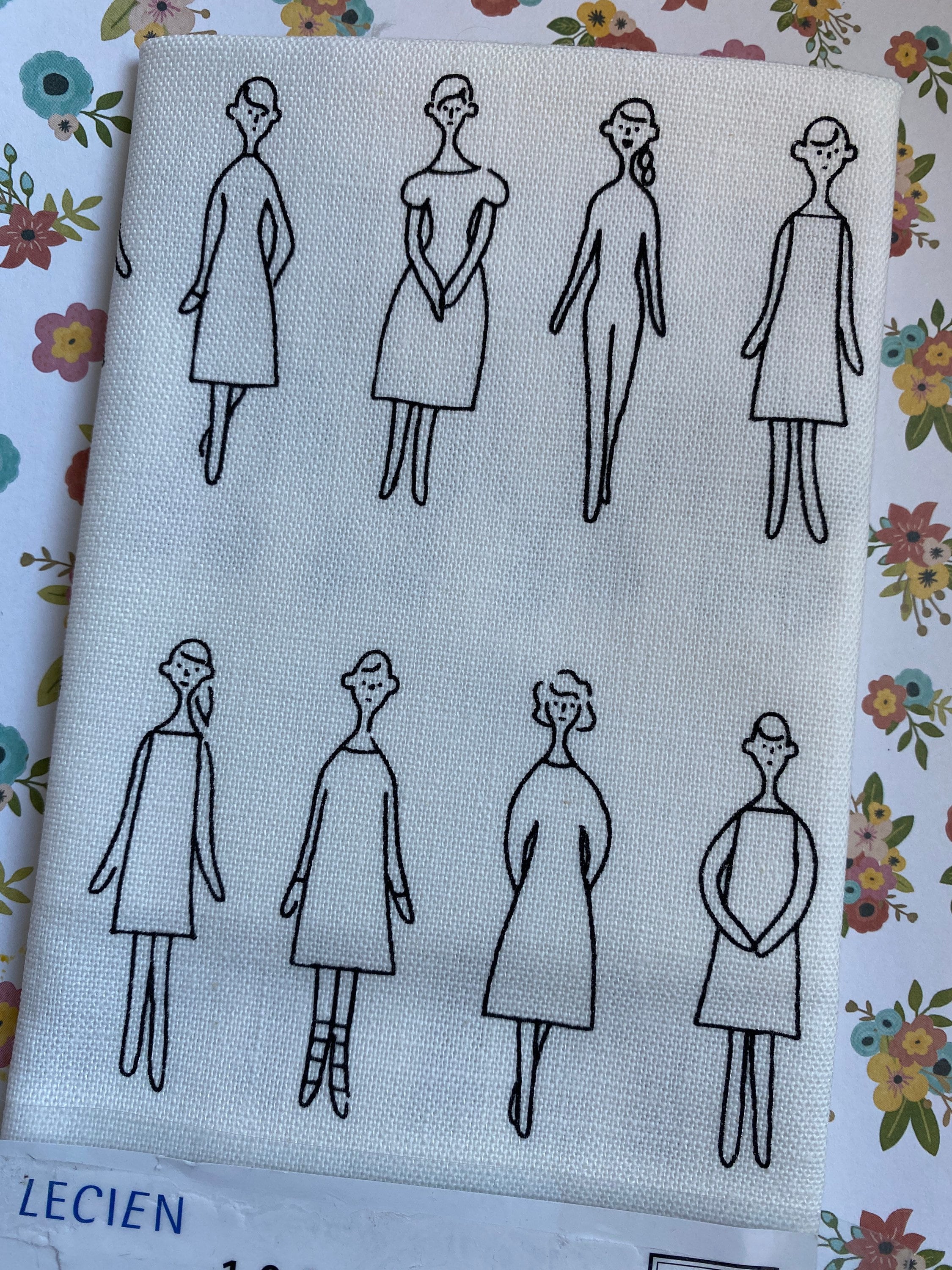 Lecien 100 LADIES, Preprinted 100 Embroidery Cloth, Free Stitch These ...