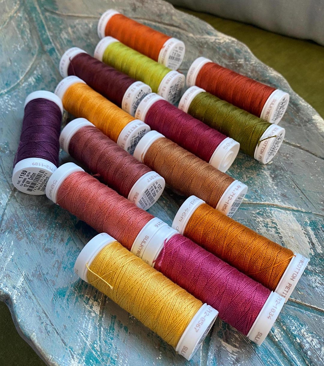 Sulky Petite BLENDABLES 50 Yd Spools, Heavy 12wt Cotton Hand or Machine ...