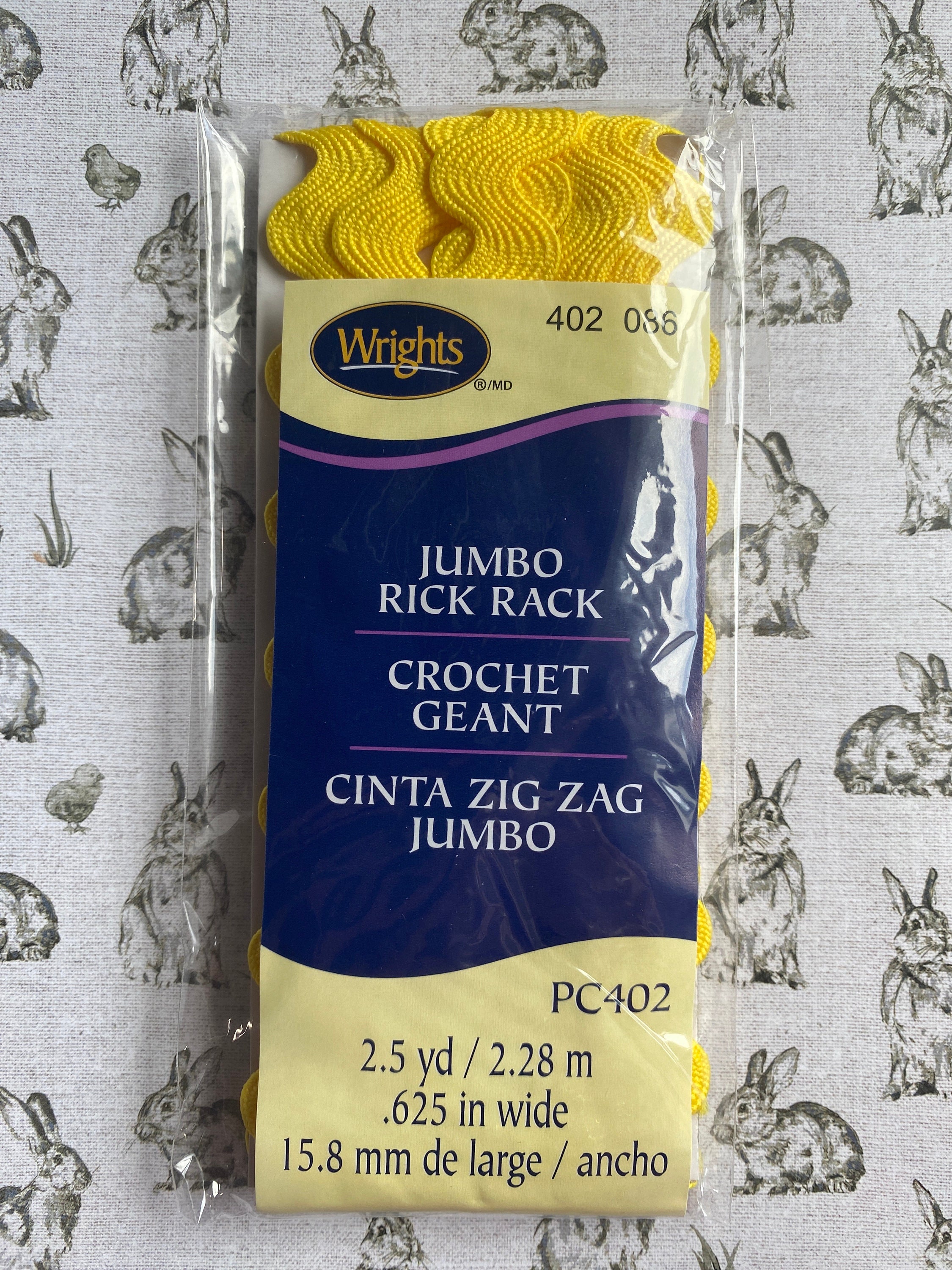 JUMBO Rick Rack, Choice of 5 Colors, .625 Inches Wide. 2.5 Yds per ...