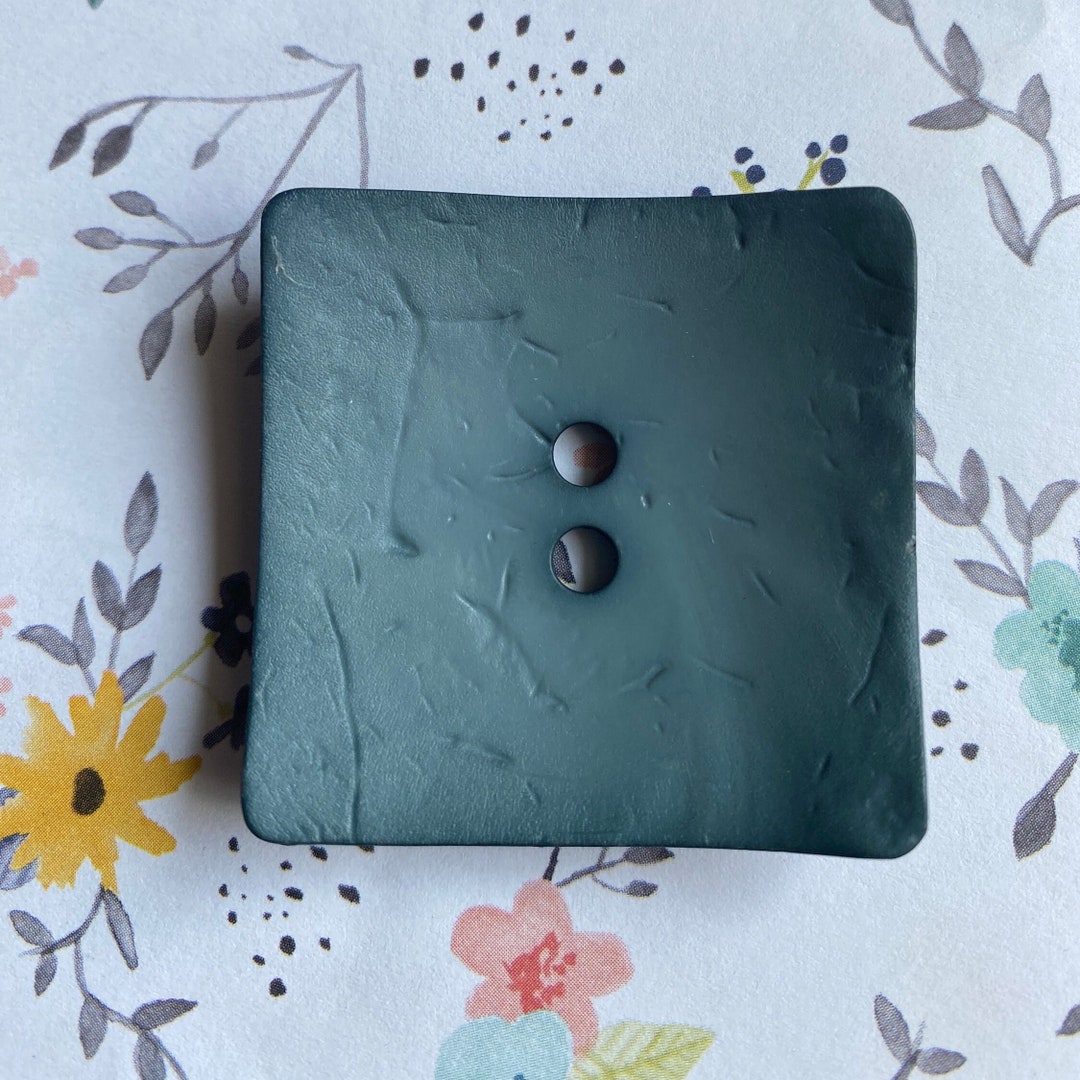 Square TEAL 60mm Dill Button, Extra Large 2.4 Inch Polyamide Button ...