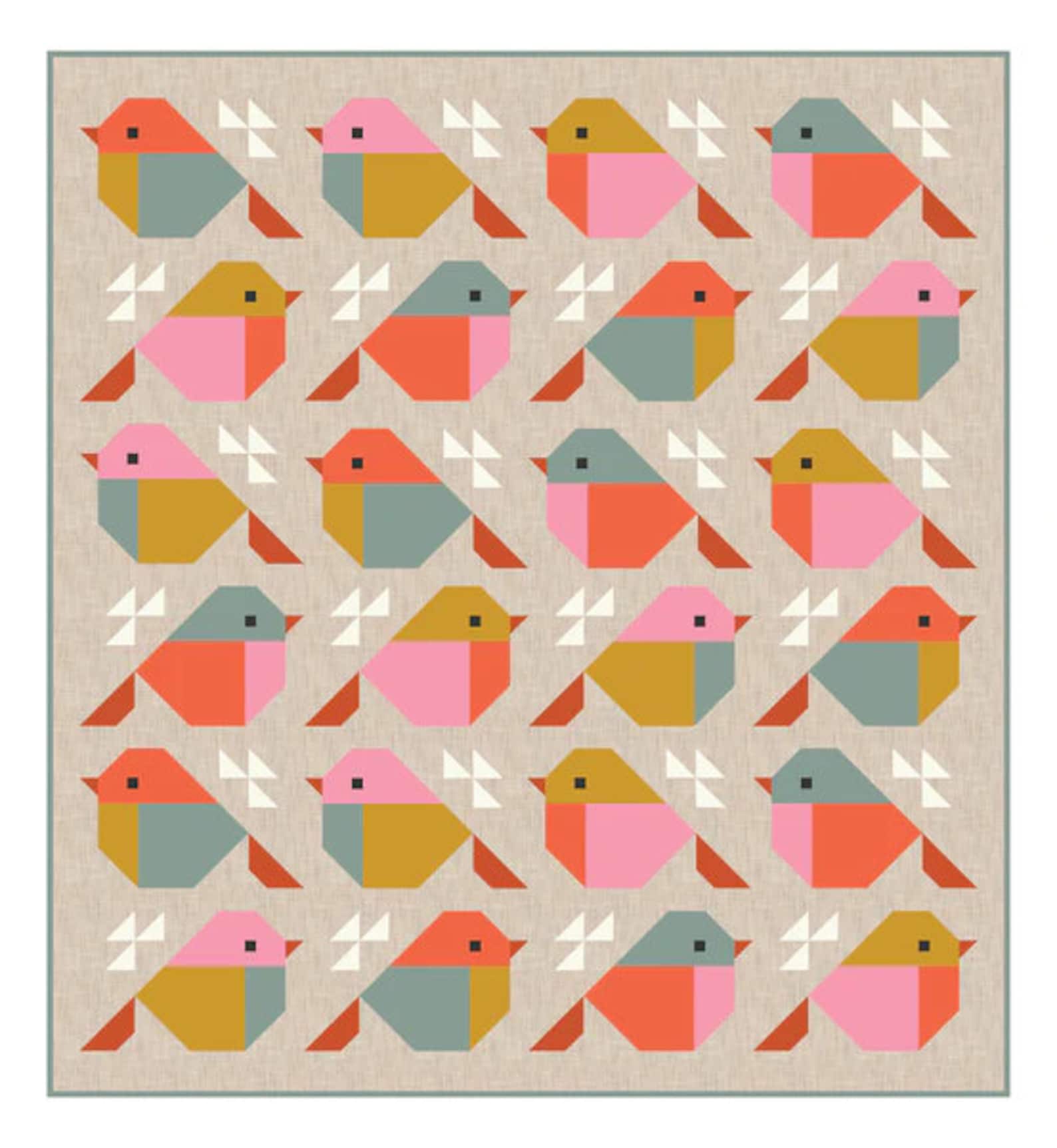 SPARROW Quilt Pattern, Pen and Paper Patterns, BIRD Quilt Pattern, Well ...