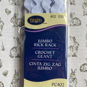JUMBO Rick Rack, Choice of 5 Colors, .625 Inches Wide. 2.5 Yds per ...
