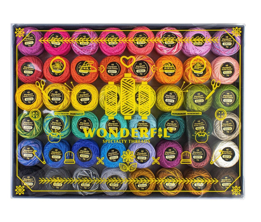 Alison Glass COLLECTORS SET, 8 Wt Perle Cotton, Eleganza ™, Box of 48 ...