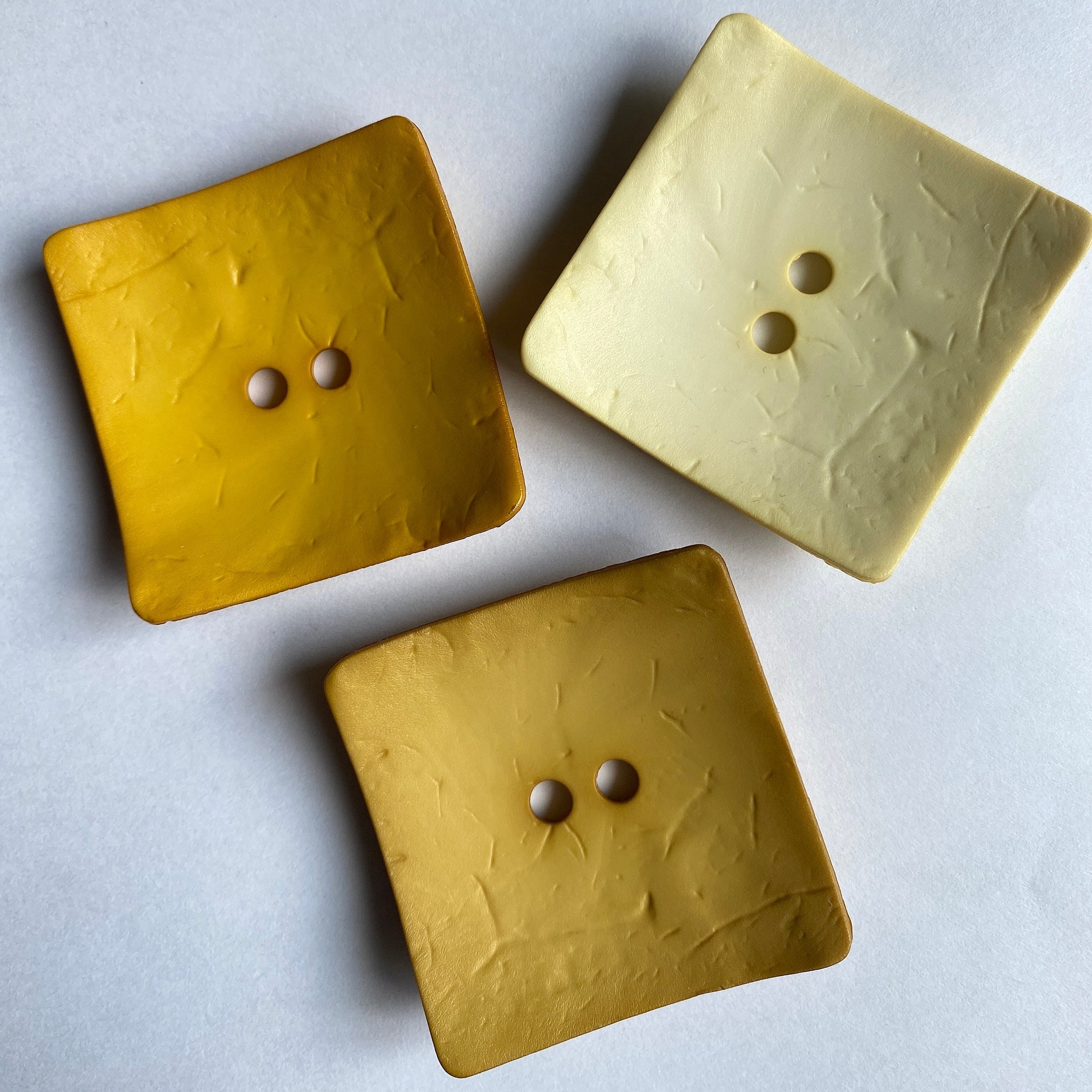 Square OLD GOLD 60mm Dill Button, Extra Large 2.4 Inch Polyamide Button ...
