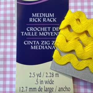 MEDIUM Wrights Rick Rack, 5 Colors or Bundle, .5 Inches Wide. 2.5 Yd ...