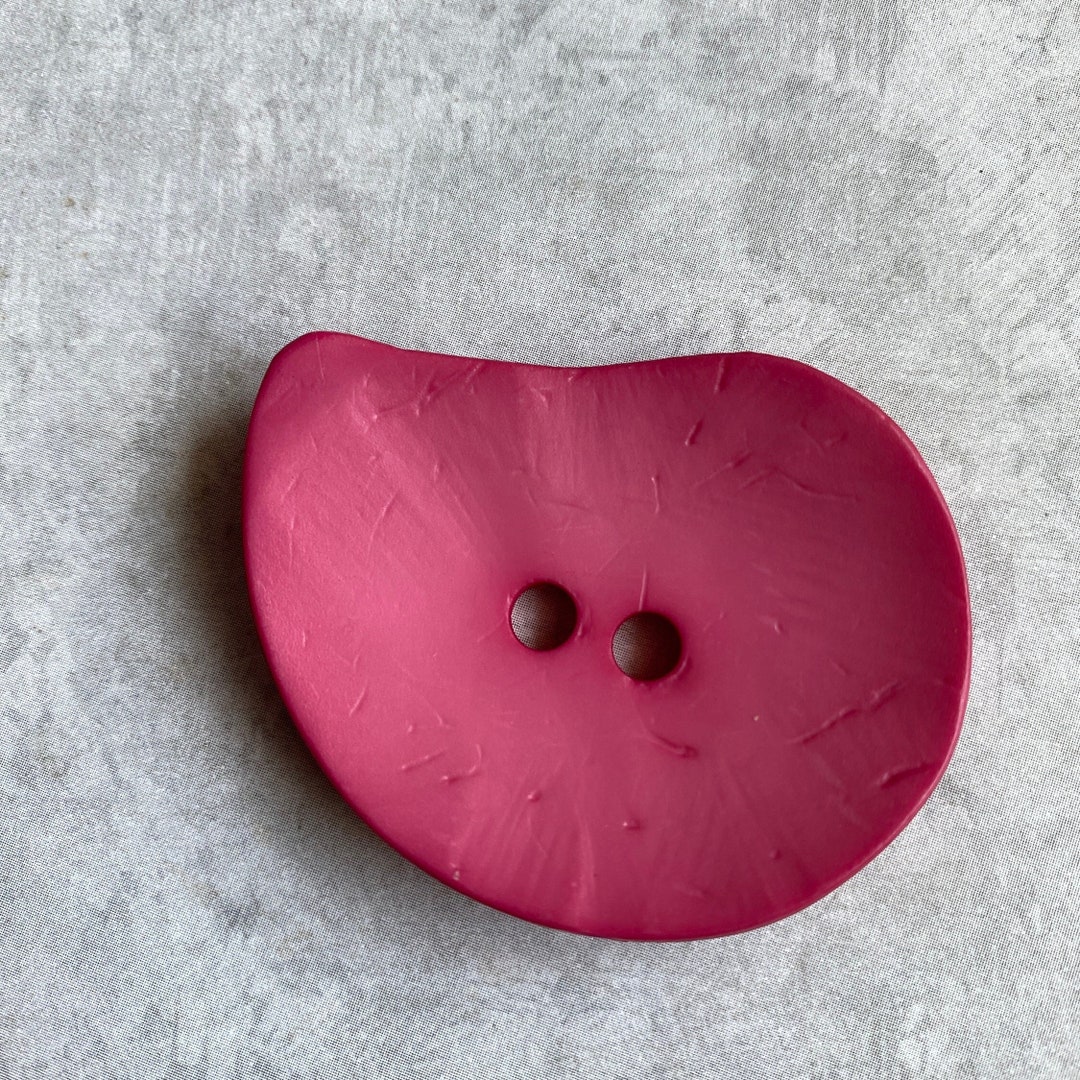 DARK PINK Paisley Dill Button, Polyamide Button, Extra Large Teardrop ...