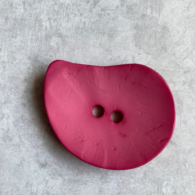 DARK PINK Paisley Dill Button, Polyamide Button, Extra Large Teardrop ...