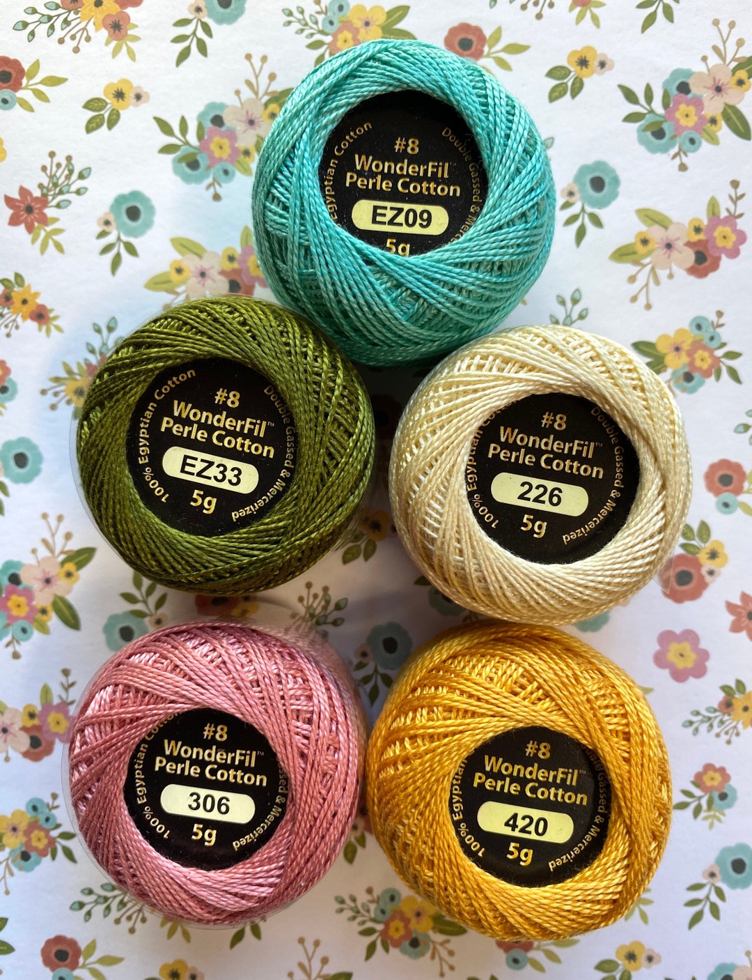 Perle Cotton 5 Color MODERN POSIES MIX of 8 Wt Eleganza Perle - Etsy