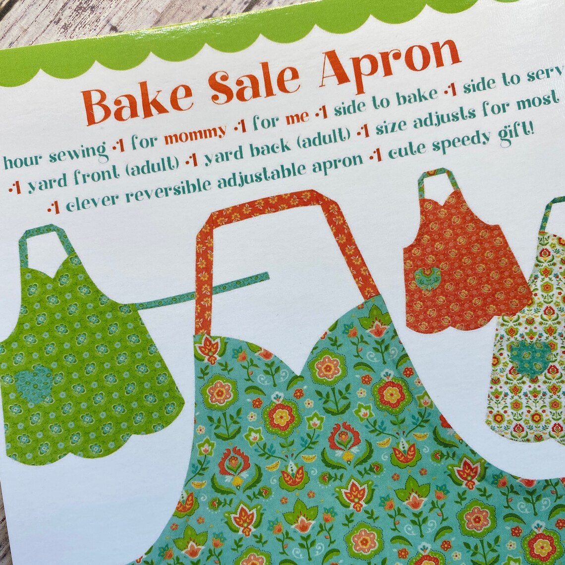 BAKE SALE APRON by Cabbage Rose Patterns 191-bake Child 3-7 | Etsy