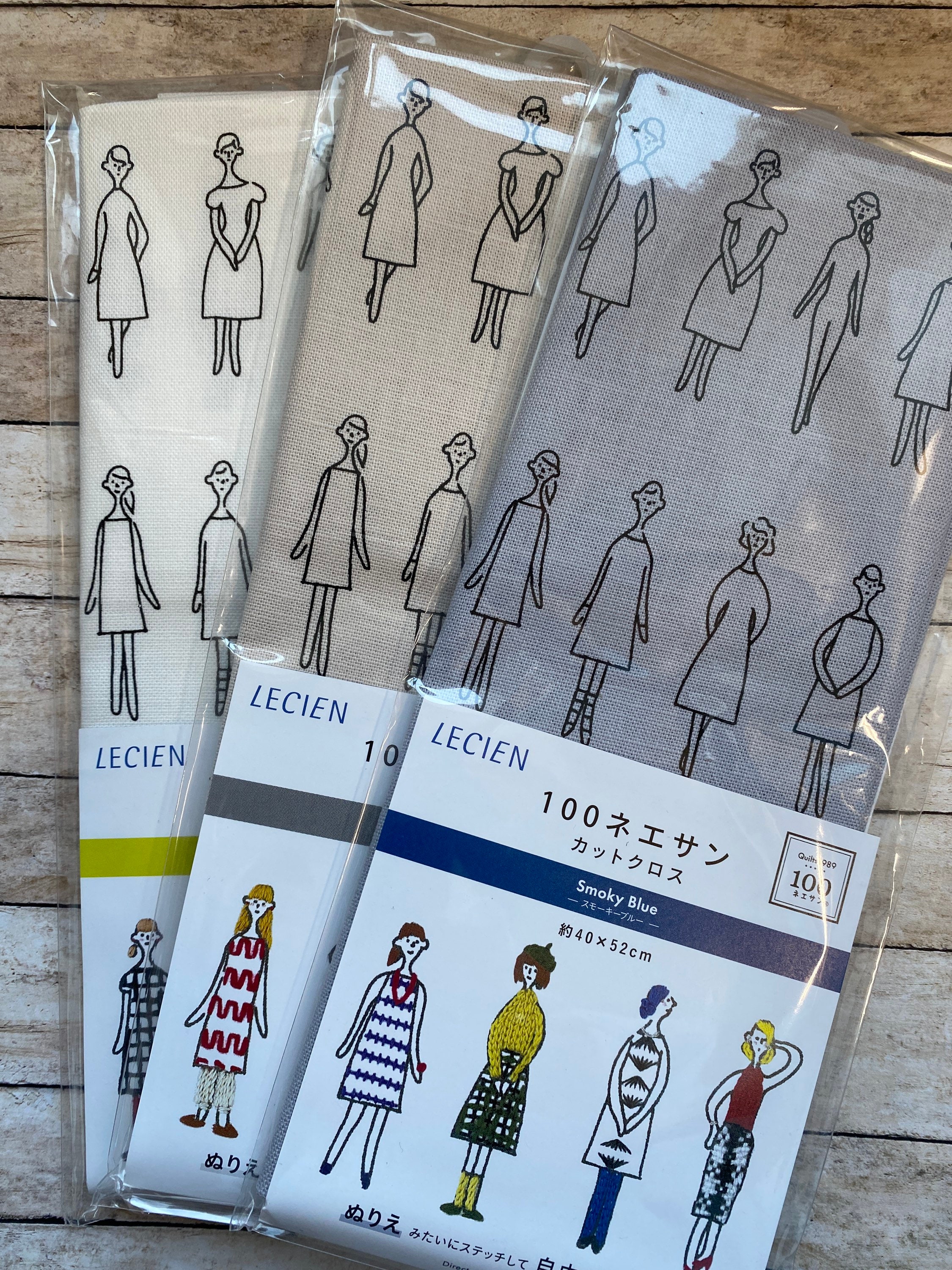 Lecien 100 LADIES, Preprinted 100 Embroidery Cloth, Free Stitch These ...