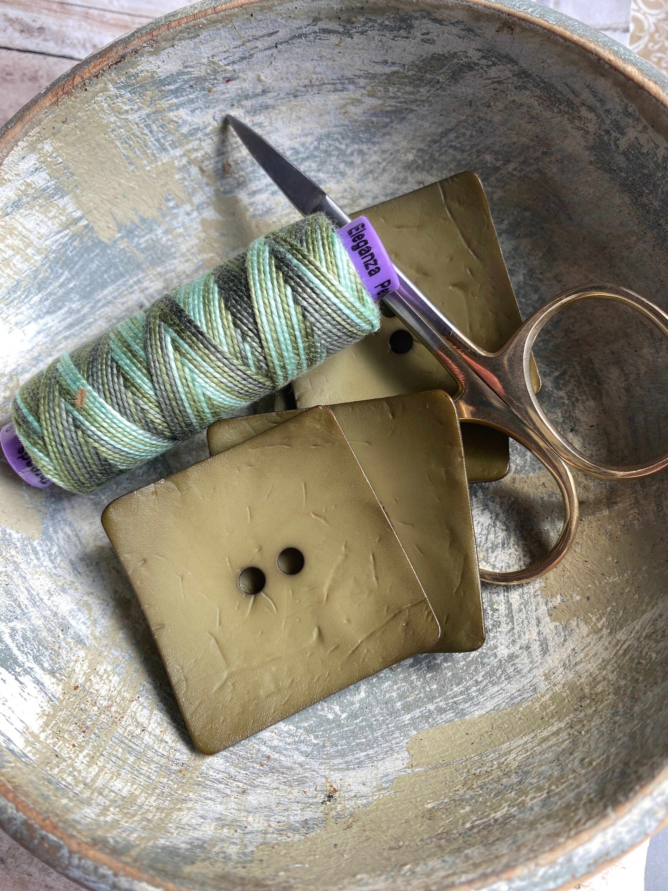 OLIVE GREEN Square 58mm Dill Button, Large 2.4 Inch Polyamide Button ...