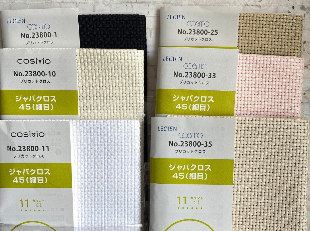 11 Count Aida Cloth, Lecien Cosmo 11ct 23800 Japanese Cross Stitch ...