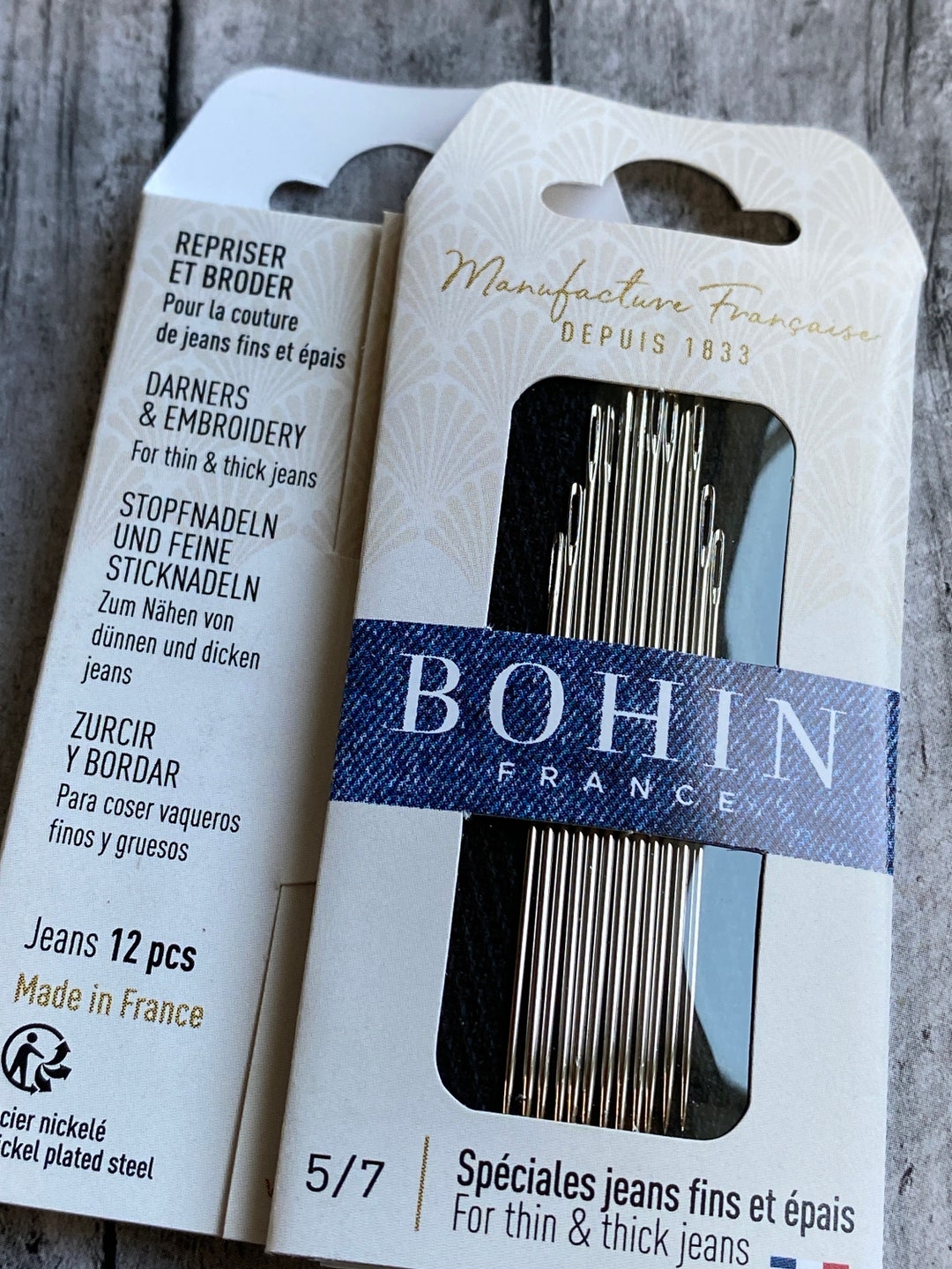 Bohin JEANS Denim Needle for Darning, Mending, Embroidery, We Stock a ...