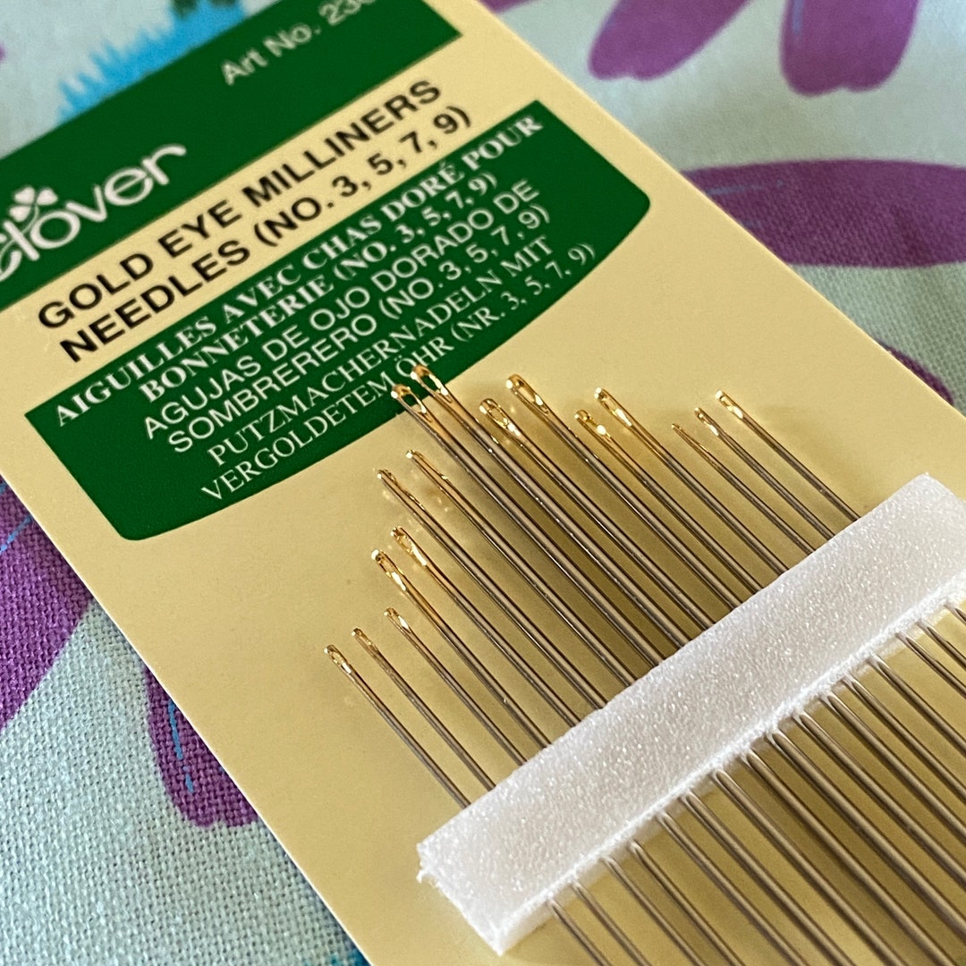 Gold Eye MILLINERS Combo Pack Needles, Sizes 3-9, Size 3 Milliners ...