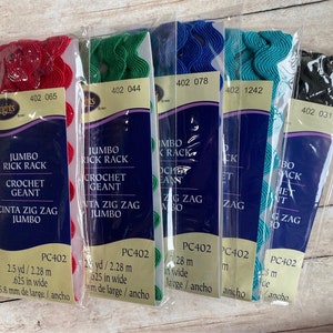 Rick Rack, WRIGHTS JUMBO Rack Trim, Choice of 5 Colors, .625 Inches ...