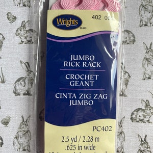 JUMBO Rick Rack, Choice of 5 Colors, .625 Inches Wide. 2.5 Yds per ...
