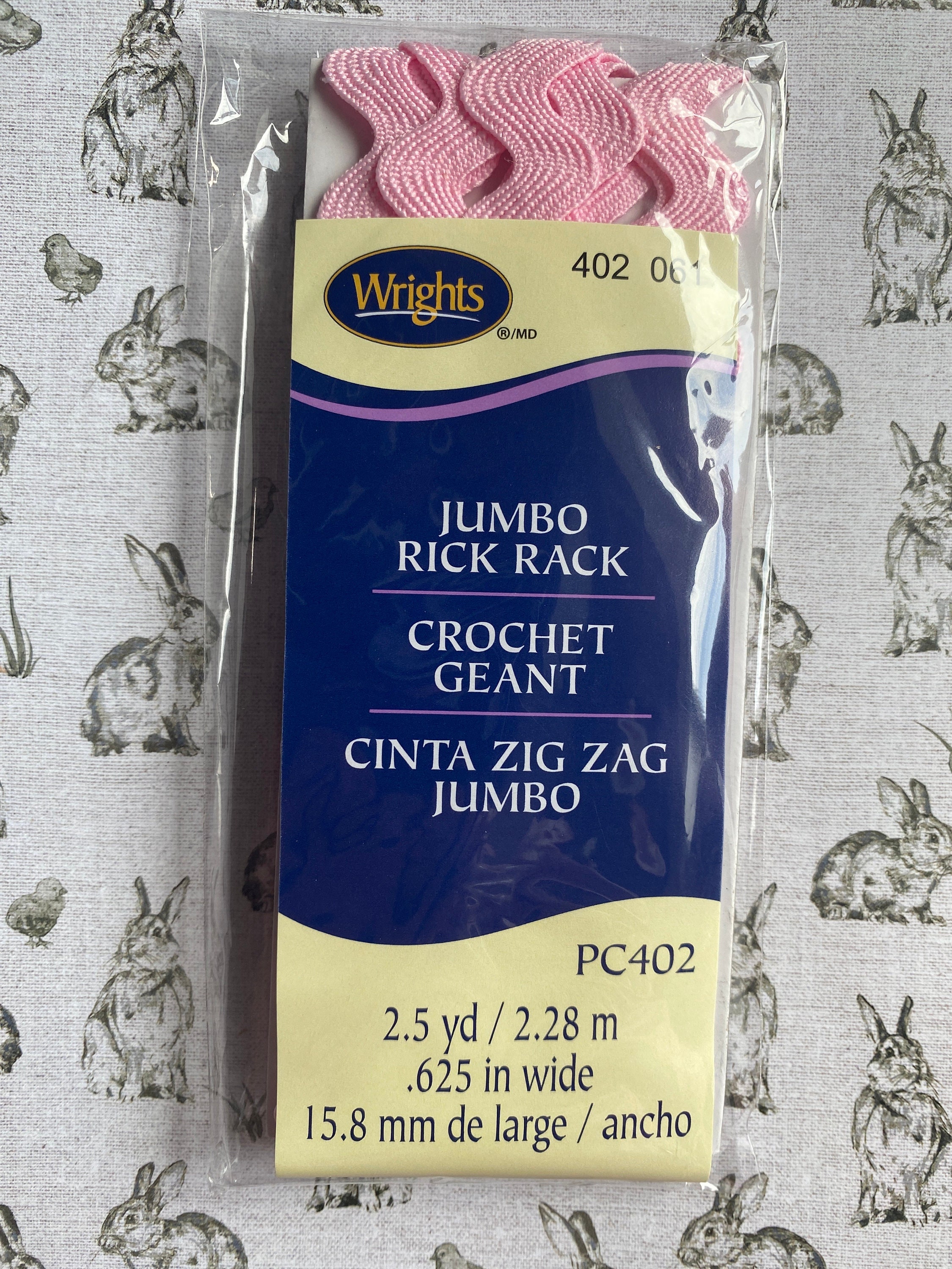JUMBO Rick Rack, Choice of 5 Colors, .625 Inches Wide. 2.5 Yds per ...