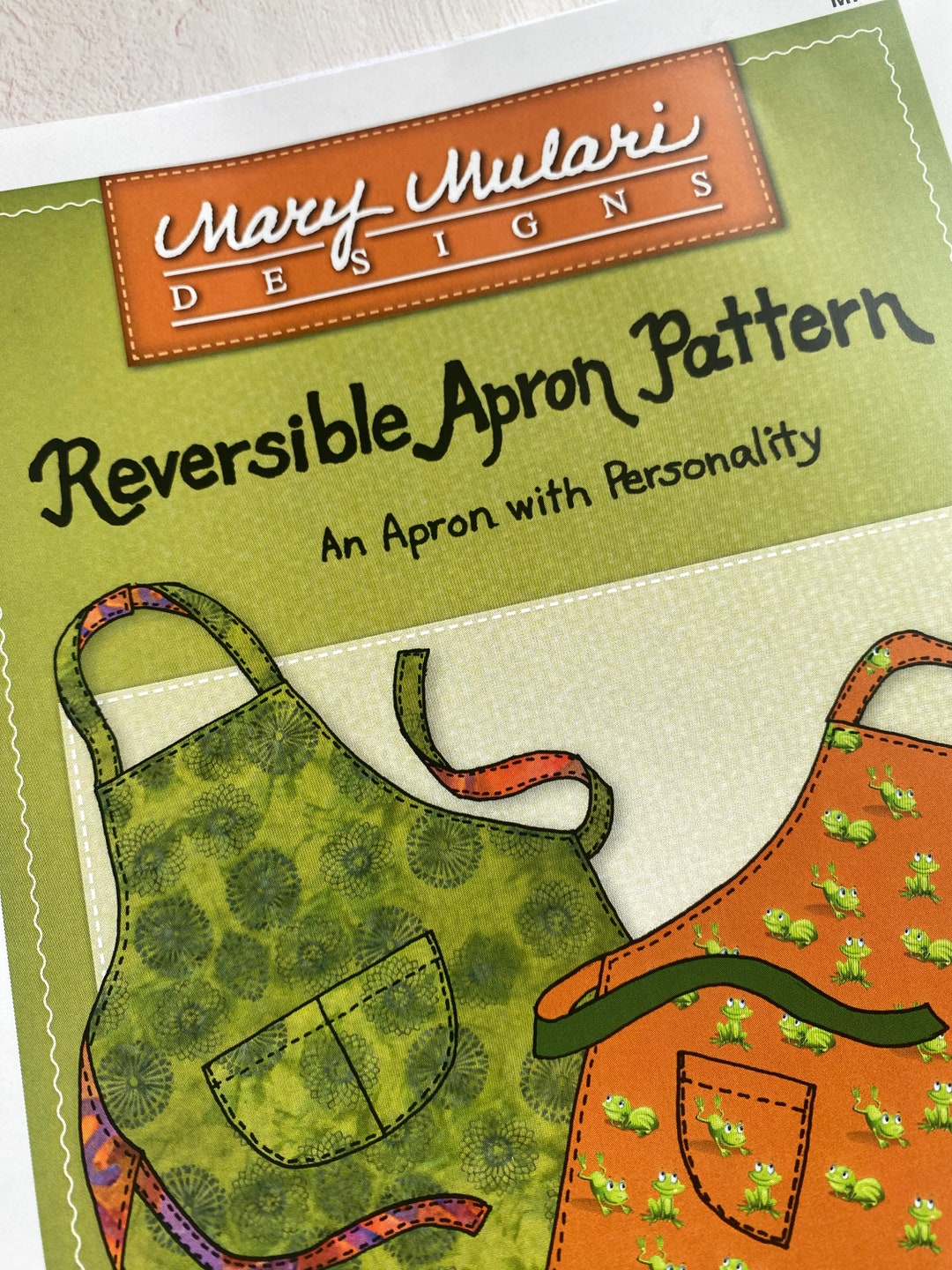 Mary Mulari Reversible Apron Pattern With Variations, APRON With ...
