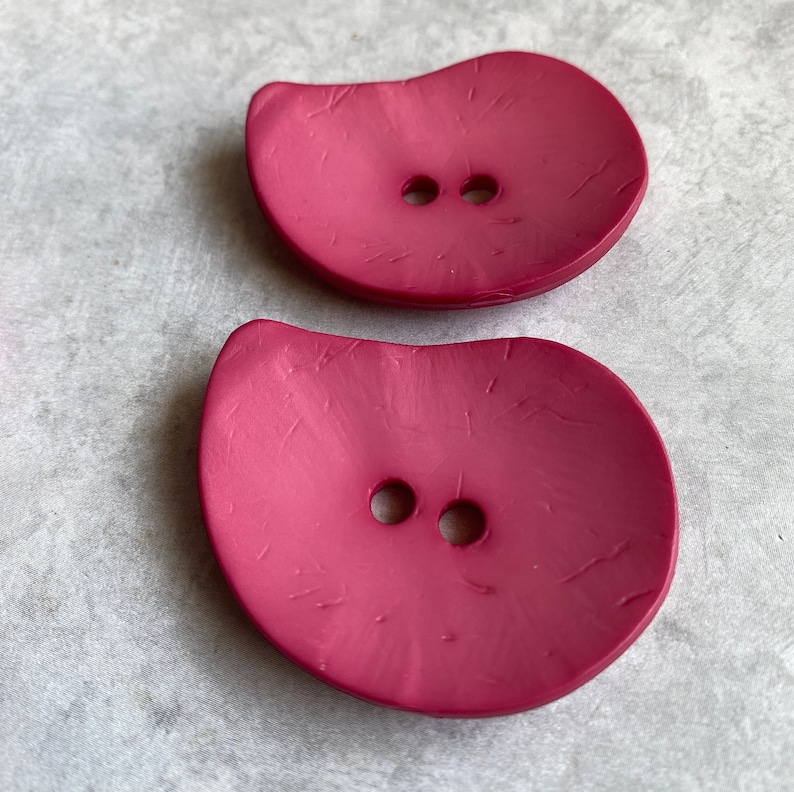 DARK PINK Paisley Dill Button, Polyamide Button, Extra Large Teardrop ...