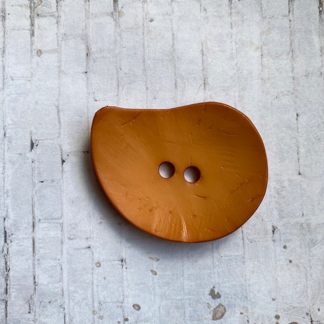 Large ORANGE Paisley Dill Button Polyamide Button From Dill - Etsy