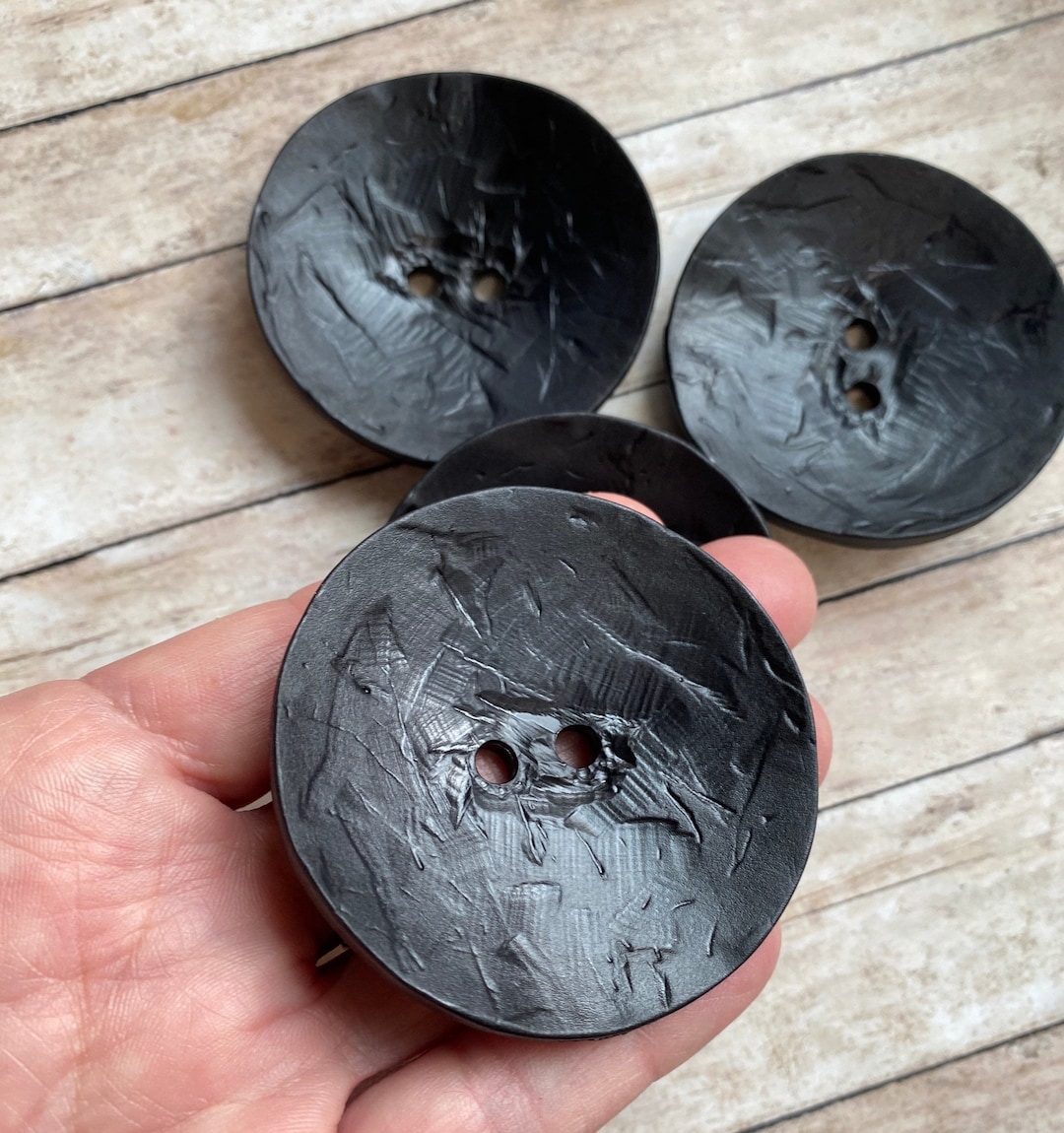 60mm BLACK Dill Button, EXTRA LARGE 2.4 Inch Polyamide Button, Extra ...