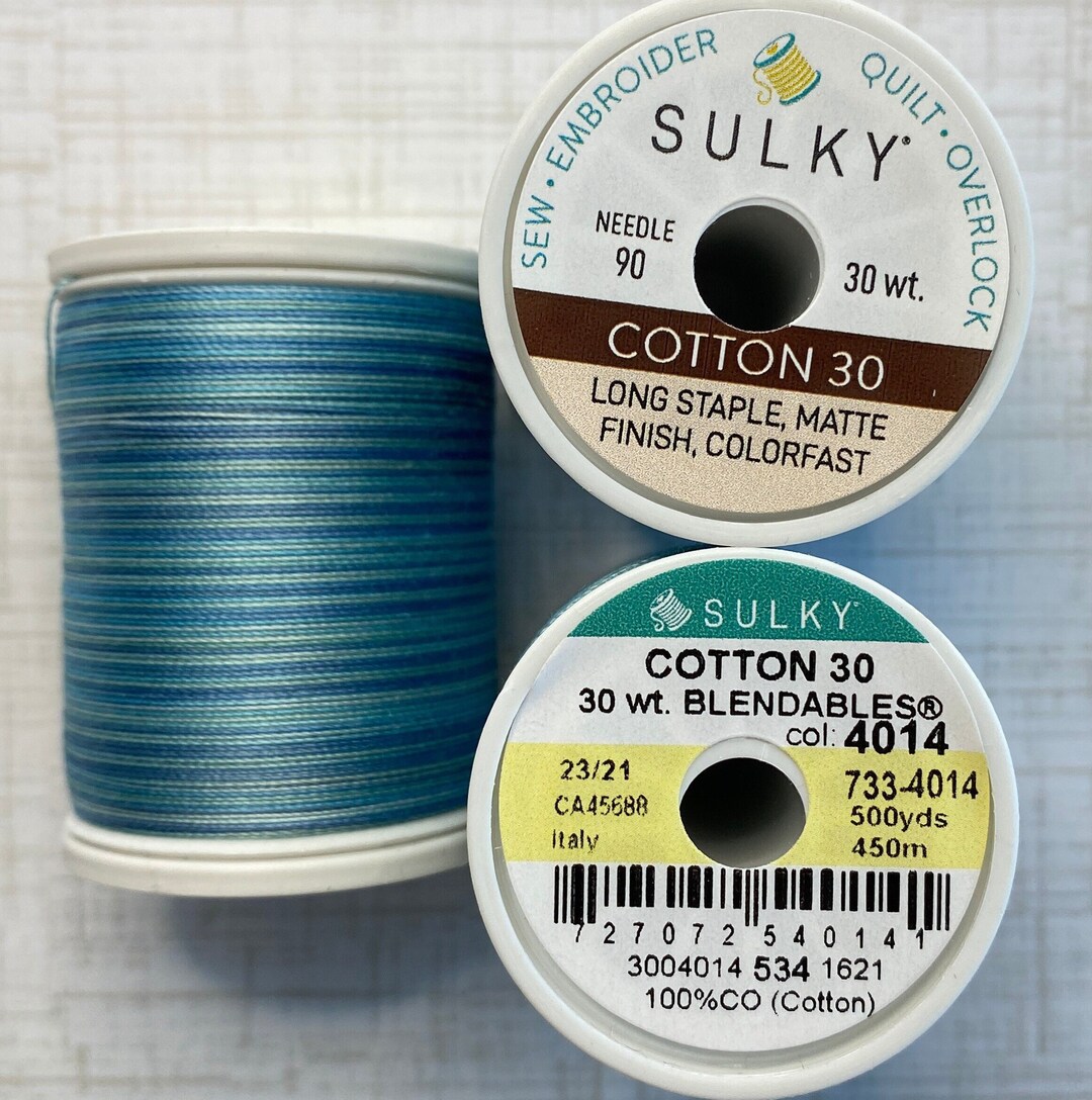30wt Sulky Blendables, 4014 OCEAN BLUE, Variegated Thread for Quilting ...