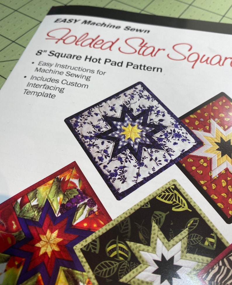 Folded Star Plumeasy 8 Square Hot Pad Pattern W/ - Etsy