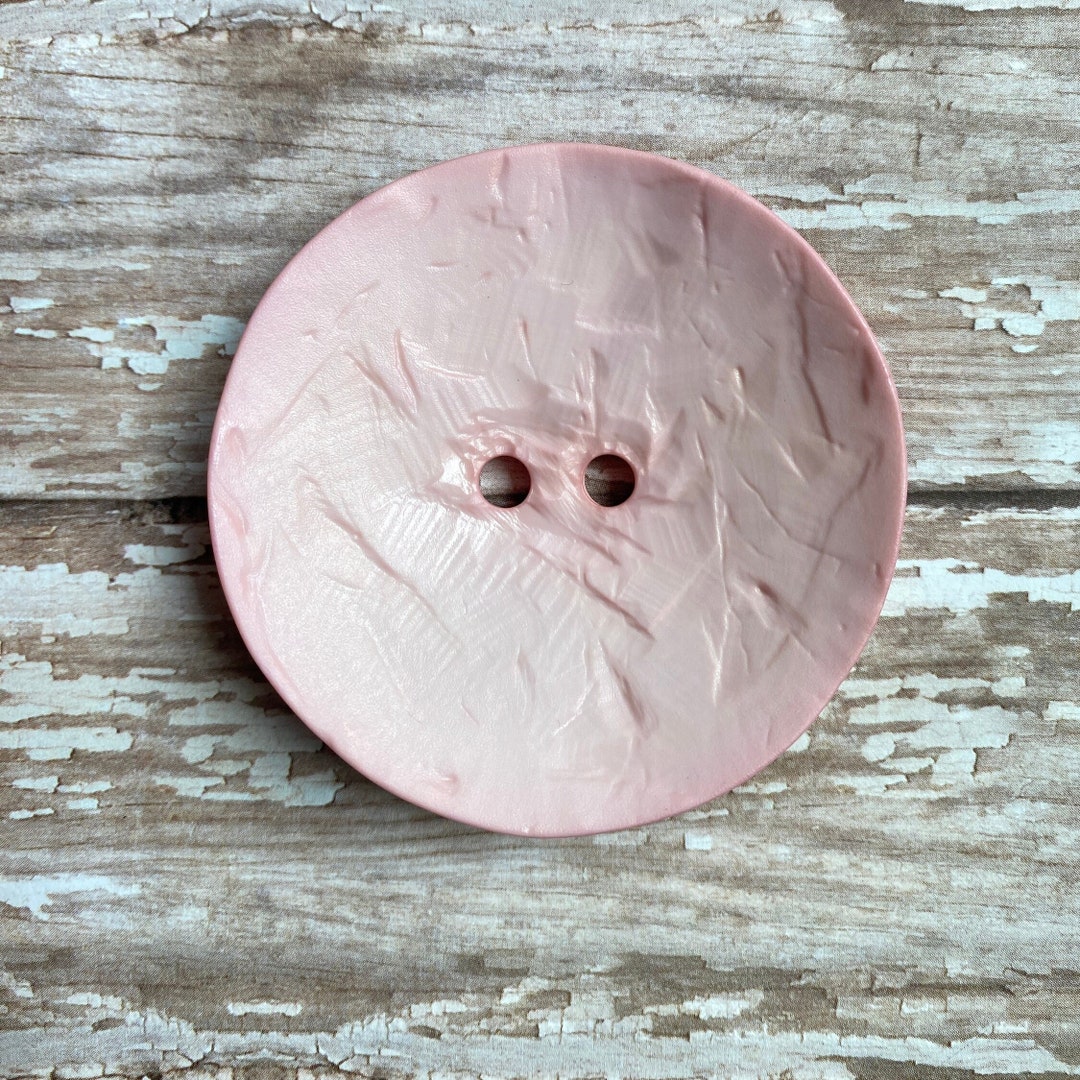 Round PALE PINK 60mm Dill Button, Extra Large 2.4 Inch Polyamide Button ...